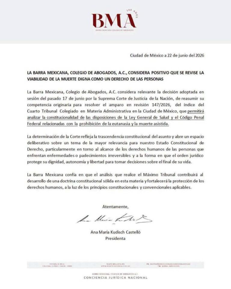 Abren debate sobre muerte digna; Barra Mexicana respalda revisión de la ...